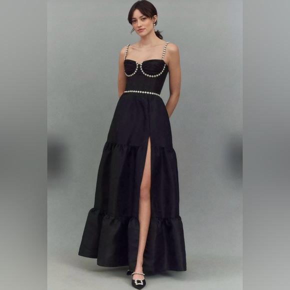 V. Chapman | Dresses | V Chapman Lucetta Corset Tiered Maxi Dress ...